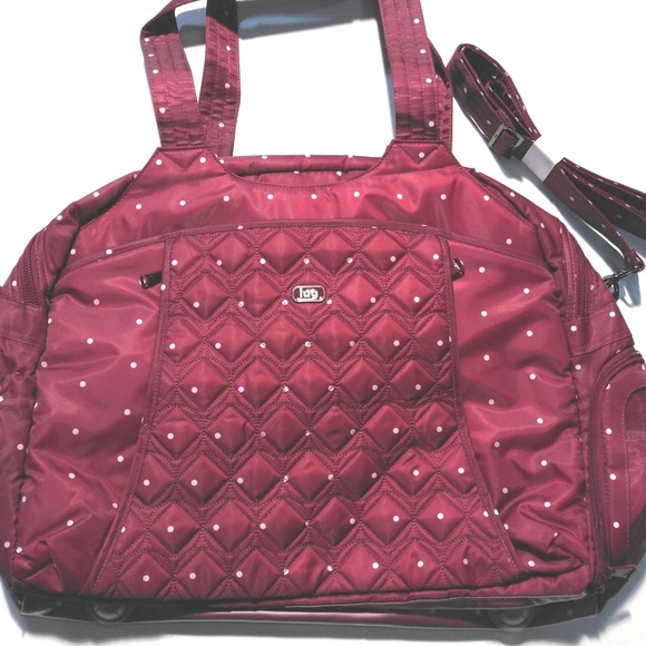 lug | Bags | Lug Pontoon Weekender Bag Cranberry Dot New | Poshmark